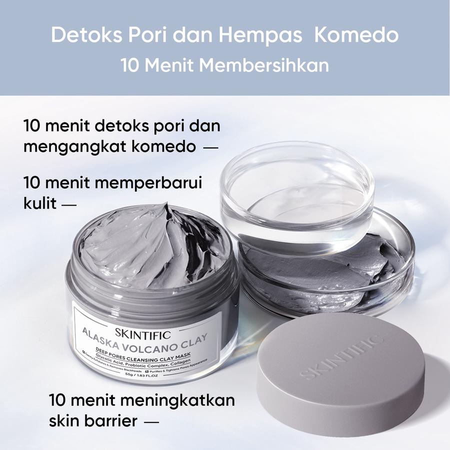 Promo [bpom Na] Skintific Alaska Volcano Clay Deep Pores Cleansing Clay ...
