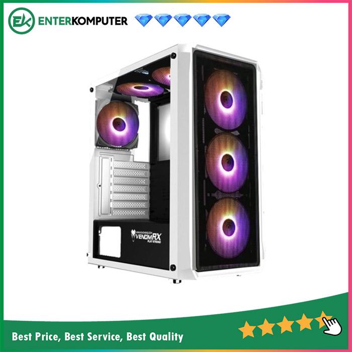 VenomRX GENJIRO WHITE - ATX Tempered Glass 3x12CM RGB Fan ...
