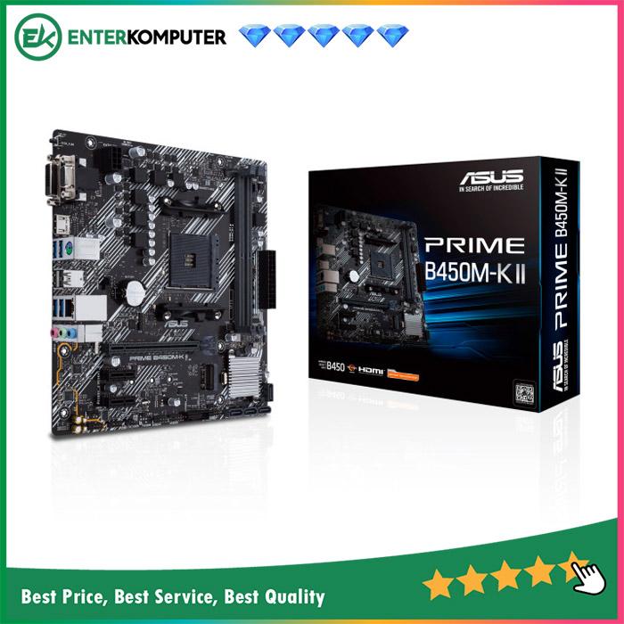 Asus PRIME B450M-K II (AM4, AMD Promontory B450, DDR4, USB3.2, SATA3 ...