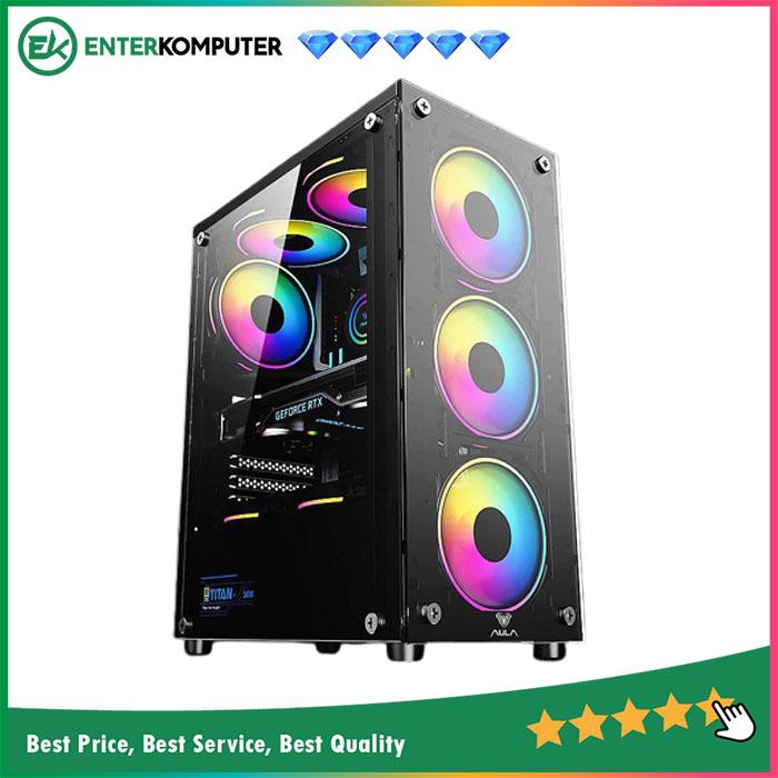 Aula Planet FZ010 ATX Case - Include 3 Fans RGB - Enterkomputer Jual ...