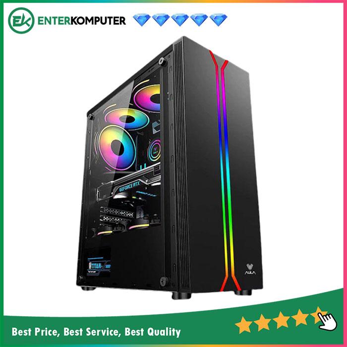 Aula Reactor FZ011 ATX Case - Include 3 Fans RGB - Enterkomputer Jual ...