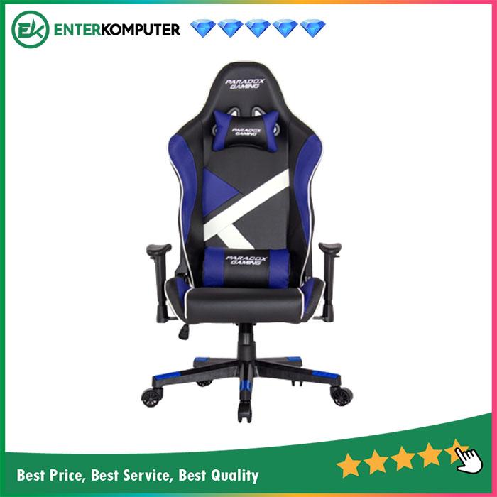Paradox Gaming PGC-GP-01 Black Blue Gaming Chair - Enterkomputer Jual Beli Online Komputer ...