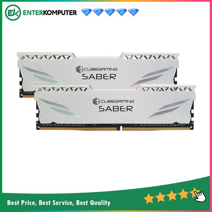 CUBE GAMING Saber DDR4 3200MHz PC25600 Dual Channel 16GB (2x8GB) - Chipset By Micron ...
