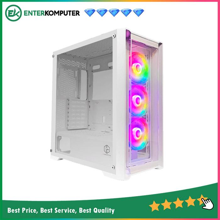 CUBE GAMING SILKA GLASS WHITE - ATX - SIDE TEMPERED GLASS - FRONT ...