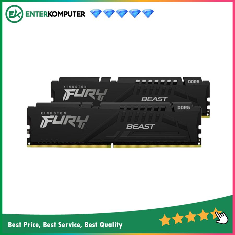 Kingston Fury Beast DDR5 6000MHz (PC48000) 16GB (2x8GB) - KF560C30BBK2 ...