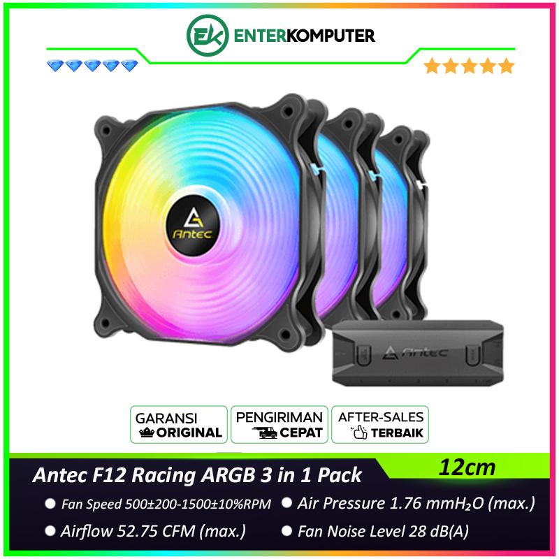 Antec F12 Racing ARGB 3 in 1 Pack with ARGB & PWM Controller - 12CM ...