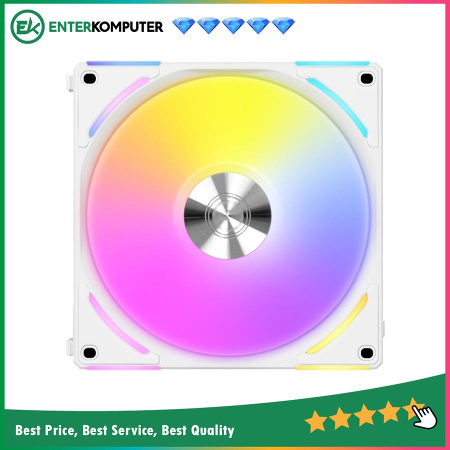 LIAN LI UNI FAN AL120 V2 WHITE - SINGLE FAN - 12CM ARGB FAN ...