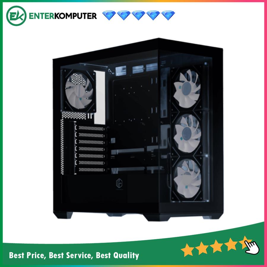 CUBE GAMING PREMIUM SHIVA BLACK - ATX Gaming Case - BTF Mainboard Ready ...