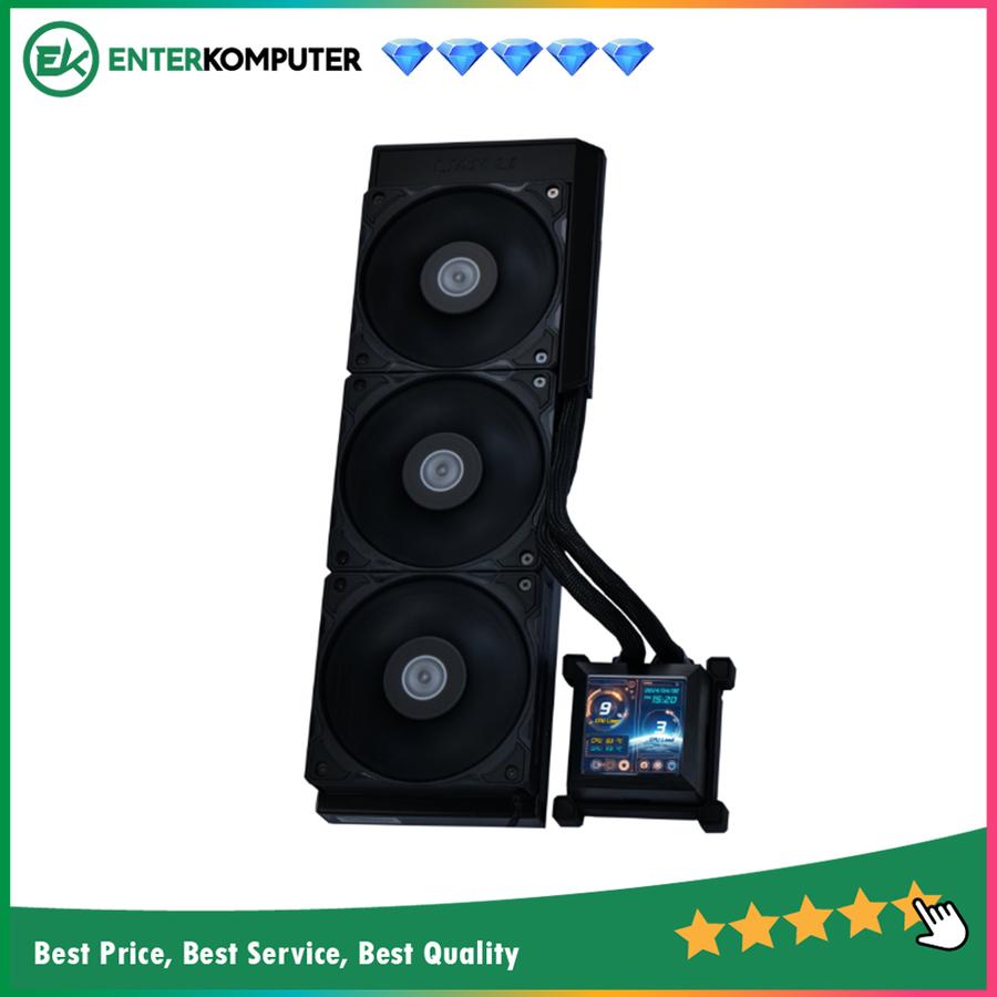 LIAN LI Hydroshift LCD AIO 360S BLACK with 2.88” IPS LCD Screen ...