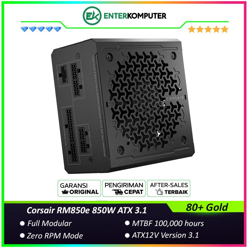 Corsair RM850e 850W ATX 3.1 Certified (PCIe5.1) 80+ Gold Fully Modular ...