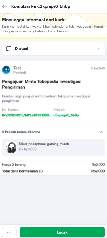 Cara Mengajukan Komplain Produk Belum Diterima | Tokopedia Care