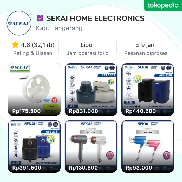 SEKAI HOME ELECTRONICS