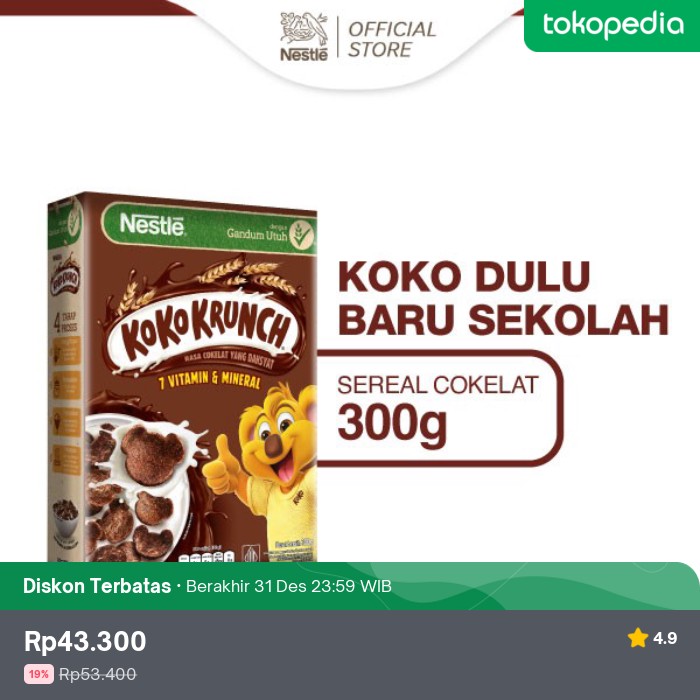 NESTLE KOKO KRUNCH Cereal Box 300g - Rp43.300