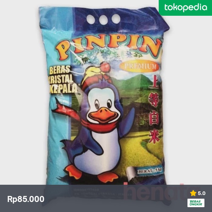 Beras Kristal Kepala Pinpin/Pin Pin 5kg - Rp85.000