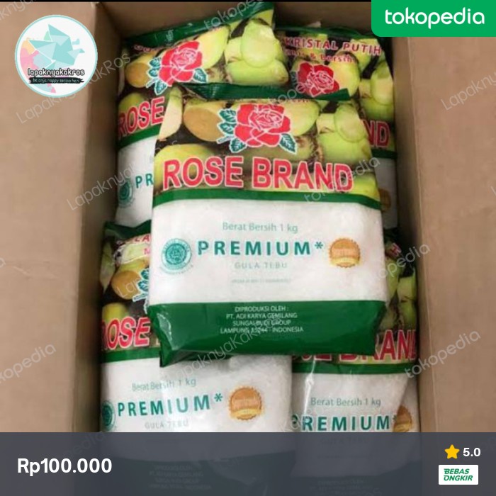 Paket 2kg Gula Rosebrand + CB 45 - Rp100.000