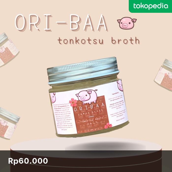 Ori-Baa Tonkotsu Broth - Kids Ramen Broth / Thick Bone Broth (Salted) - Rp60.000