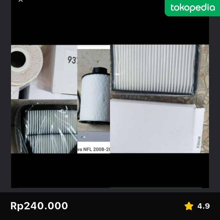 Paket Filter Captiva NFL SOLAR+OLI+UDARA+CABIN AC Dus Putih - Rp240.000