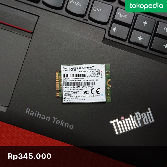 Modem 4G Thinkpad T460s T460 X260 X1 Carbon 4 L460 WWAN Sierra EM7455 ...