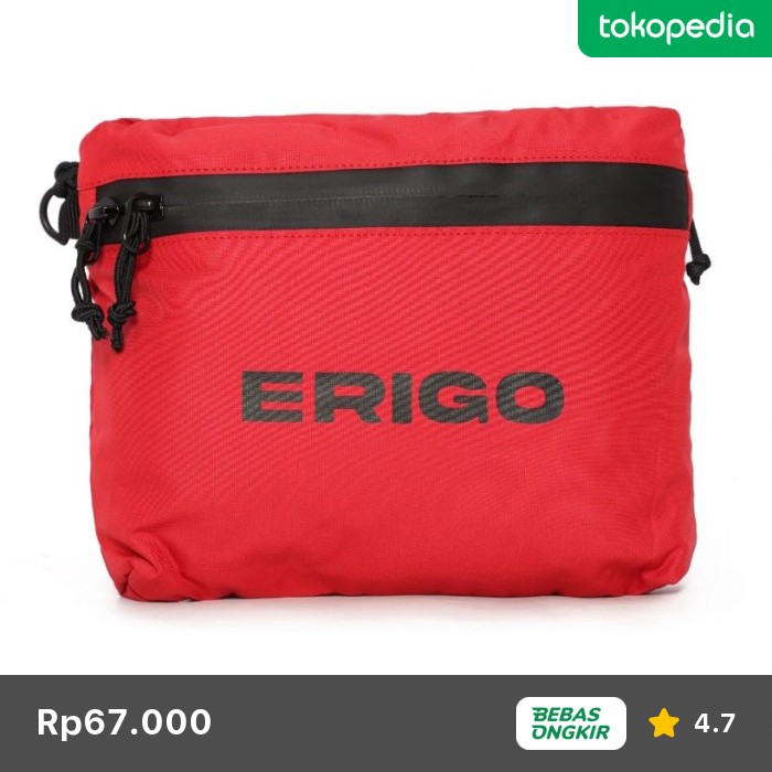 Aksesoris Unisex Erigo Travel Pouch Wave Taslan Red - AS - Rp67.000