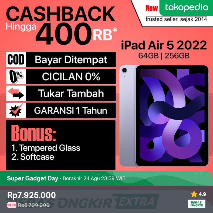 Apple iPad Air 5 2022 M1 64GB 256GB IBOX CELL Cellular WIFI Only ...