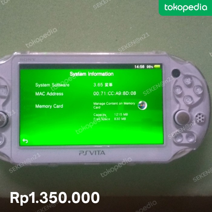 PS Vita slim - Rp1.350.000