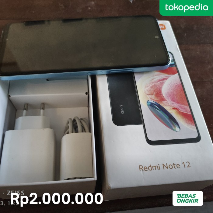 redmi note 12 6/128 second - Rp2.000.000