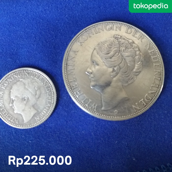 Koin Wilhelmina Perak Rp225 000 Koin Wilhelmina Perak Rp225 000