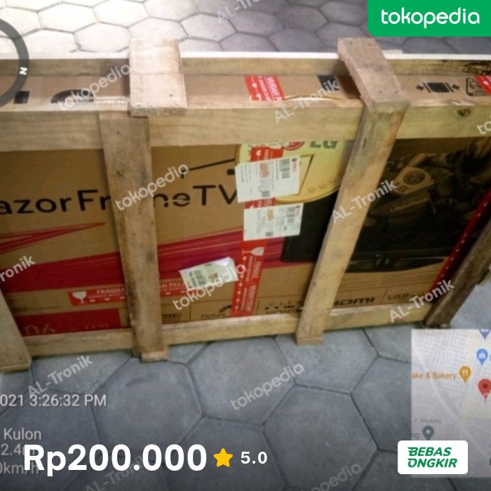 PACKING KAYU EXTRA UNTUK PANEL LAYAR TV UKURAN 49 - 65 INCH - Rp200.000