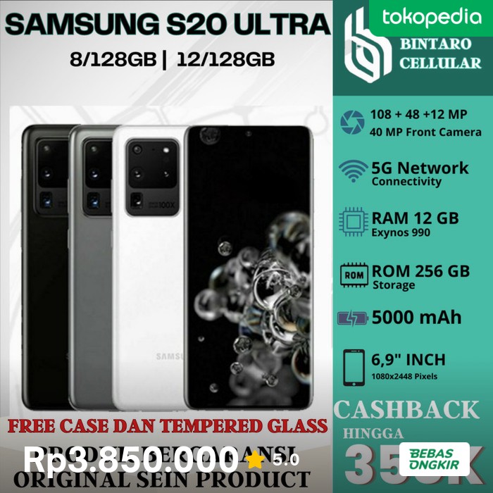 Samsung Galaxy S20 Ultra Plus 12/128Gb 8/128GB Second Original Sein ...