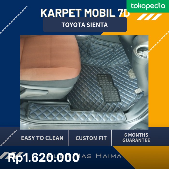 Karpet Mobil Haima 7D Toyota Sienta 2015 - Now - hitam kuning - Rp1.620.000
