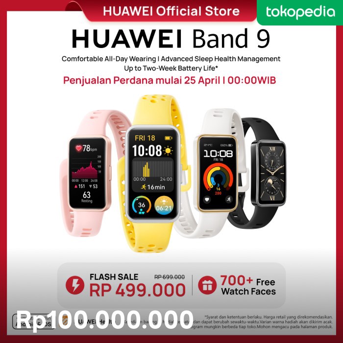 HUAWEI Band 9 Smartband | Comfort Wear |Sleep Health |14 days Battery di HUAWEI Official Store ...