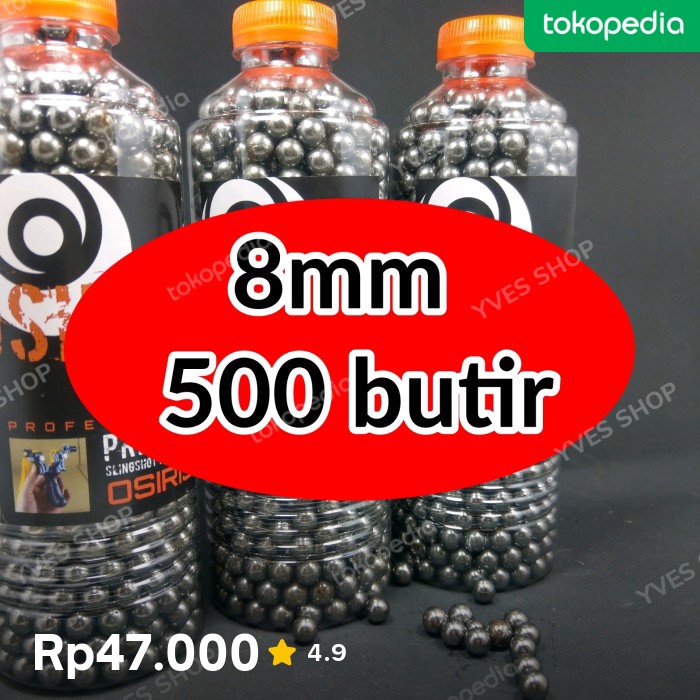 500 butir bola besi 8mm gotri ketapel 8 mm ammo - Rp47.000