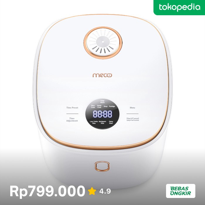 Mecoo Aesthetic Rice Cooker Low Carbo 400 Low Watt Ceramic Coated 1.5L ...