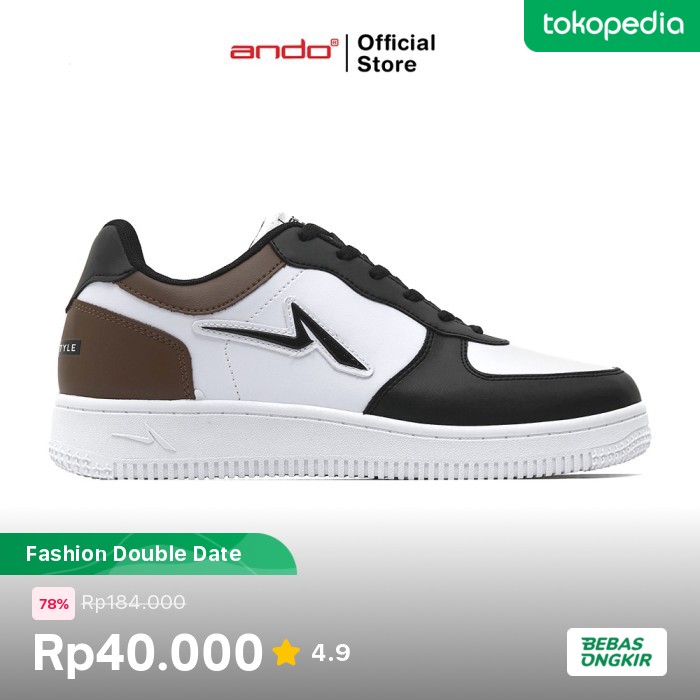 Ando Official Sepatu Sneakers Tricks Pria Dewasa - Putih/Hitam/Coklat ...