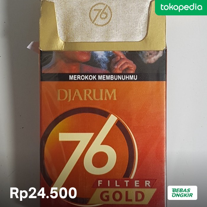 ROKOK MODEL JARUM 76 NEW MURAH FILTER GOLD ORIGINAL EKOSISTEM - Rp24.500