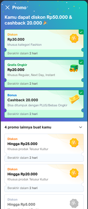 Pertanyaan Seputar Promo Tokopedia | Tokopedia Care