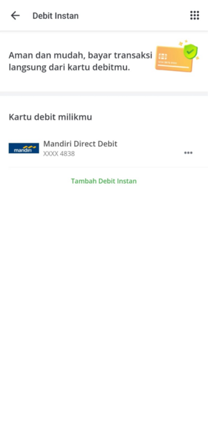 Cara Bayar dan Menambahkan Kartu Debit Instan/Direct Debit Mandiri ...