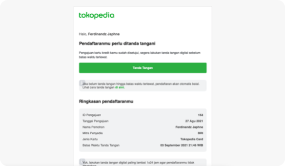 Cara Tanda Tangan Tokopedia Card | Tokopedia Care