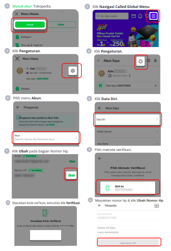 Cara Ubah Nomor Handphone Aktif di Tokopedia | Tokopedia Care