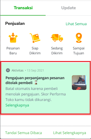 Perpanjang Waktu Pesanan | Tokopedia Care