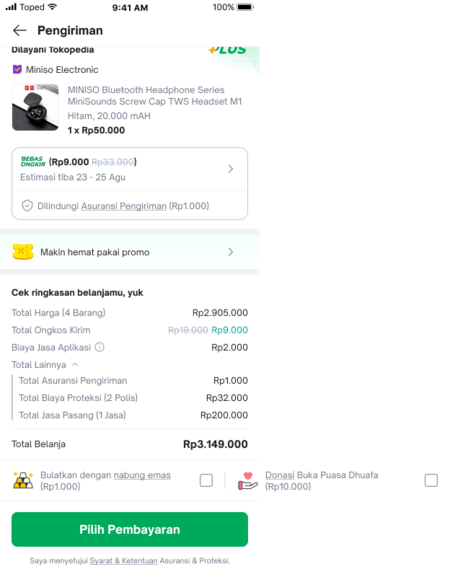 Tampilan Baru Halaman Keranjang dan Pengiriman | Tokopedia Care