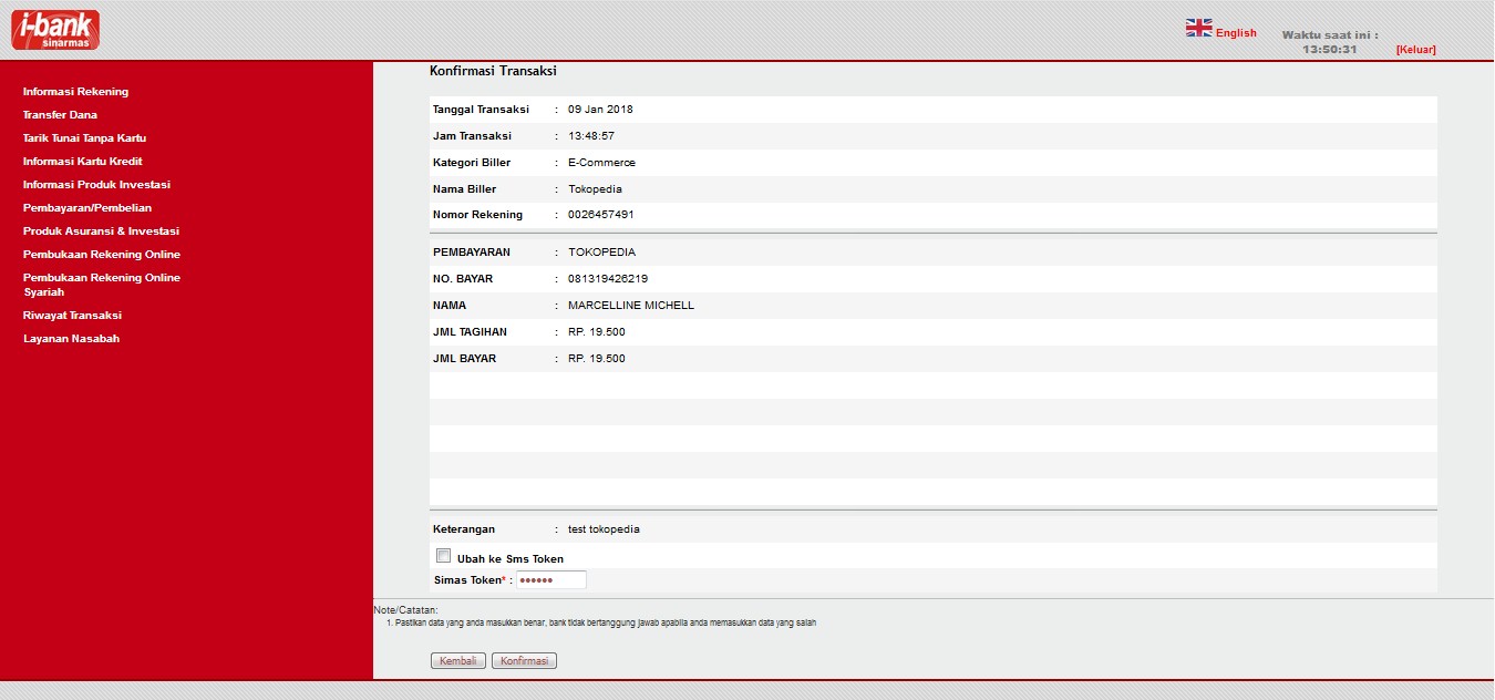 Pembayaran dengan Sinarmas Virtual Account | Tokopedia Care