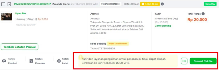 Cara Proses Pesanan Dengan Kurir AnterAja | Tokopedia Care