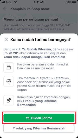 Cara Mengajukan Komplain Produk Belum Diterima | Tokopedia Care